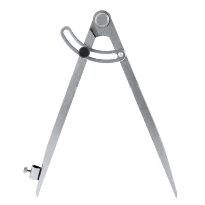 AJW-Compas de 8 pouces charpentier avec ailes et porte-stylo boussole ...