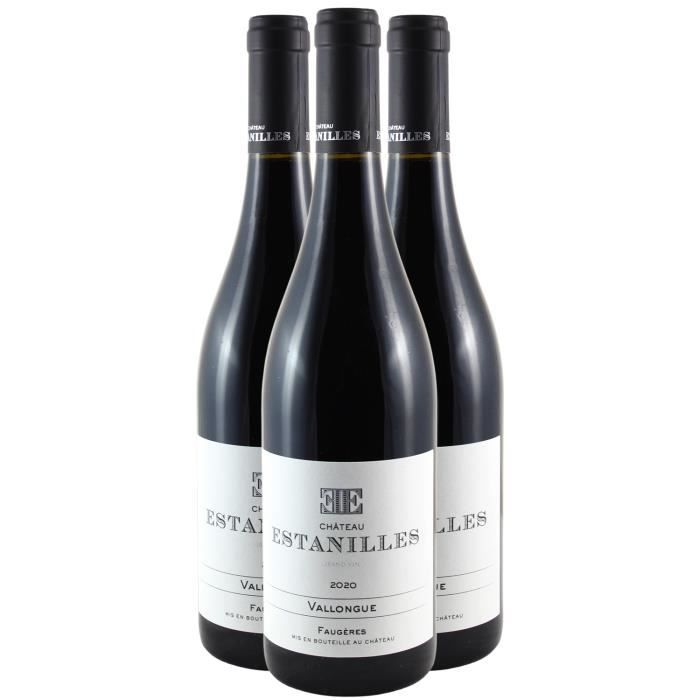 Faugères Vallongue Rouge 2020 - Bio - Lot de 3x75cl - Château des ...