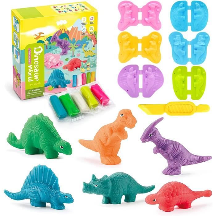 Accessoire Pâte à Modeler - Dinosaure - Kit Créatif - 5 Couleurs ...