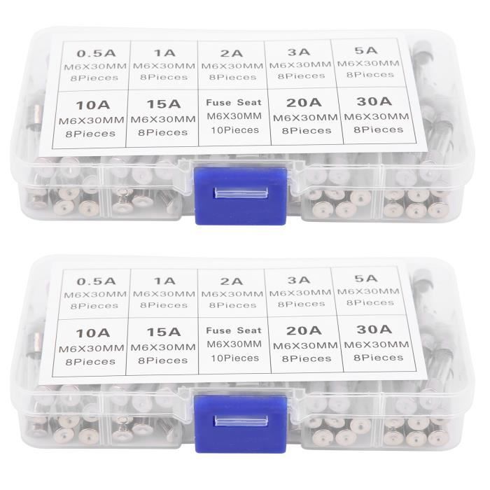 Fusible de tube en verre, fusibles à coup rapide, transparent résistant à la corrosion 80 ...