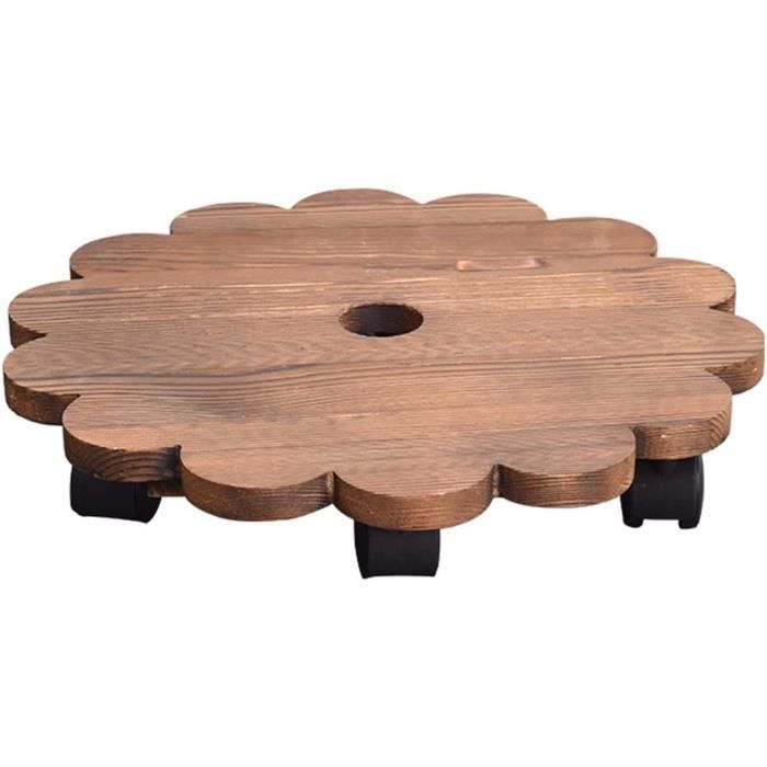 Panier à fleurs en bois à rouler à 360 °, support pour plantes d ...