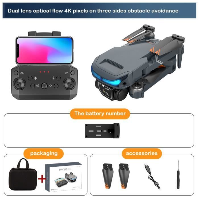 Drone Aérien Uav Xt9 À Double Objectif, Haute Définition, Pixel, Multi ...