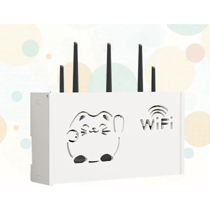 Support Box Internet Boîte De Rangement De Routeur Étagère Tv Murale ...