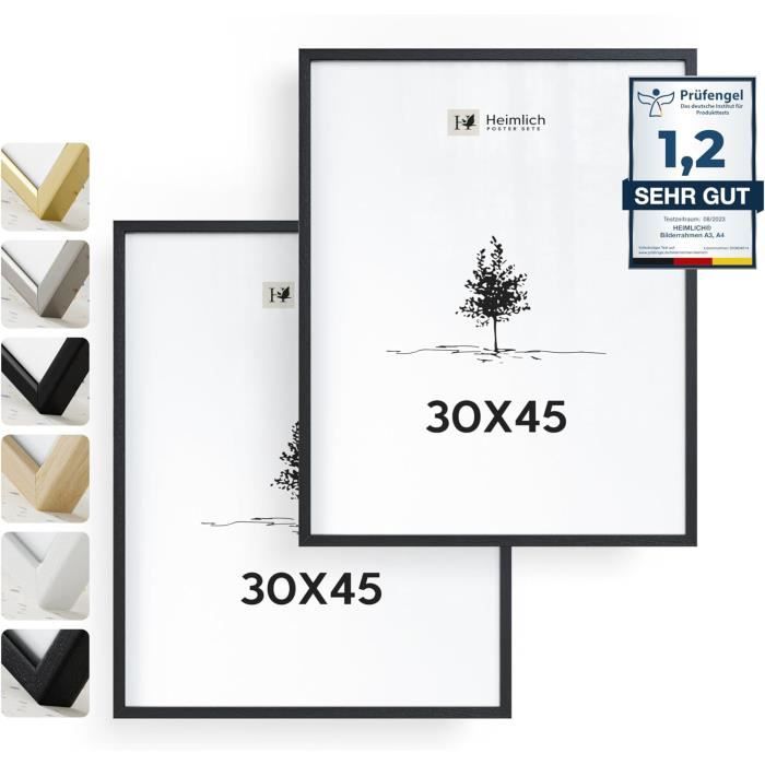 ® 2X Cadre Photo 30X45 Cm En Bois Noir | Cadre 30X45 Cm | Cadre À ...