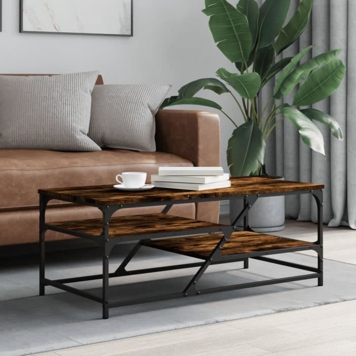 MAG Table basse chêne fumé 100x49x40 cm bois d'ingénierie 7367319659750 ...