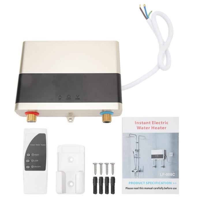 Chauffe-Eau Instantané Électrique Sans Réservoir - FDIT - 6000W - Or - Cdiscount Bricolage