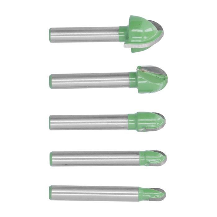 SUC-Bit de routeur à nez rond Bit à nez rond Bit à fond rond 5pcs Bit ...