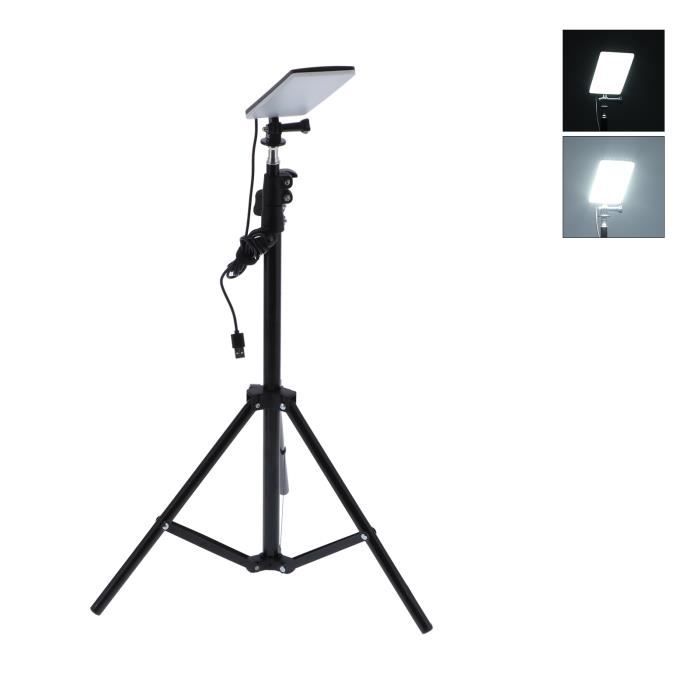 GOTOTOP Lampe de caméra télescopique Selfie Camping en plein air lampe ...