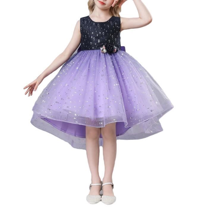 Robes de Filles Fleur Fête de Mariage Paillettes Robe de Princesse ...