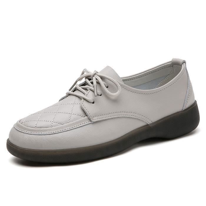 Chaussures Chaussures cuir femme mode chaussures à lacets respirantes ...