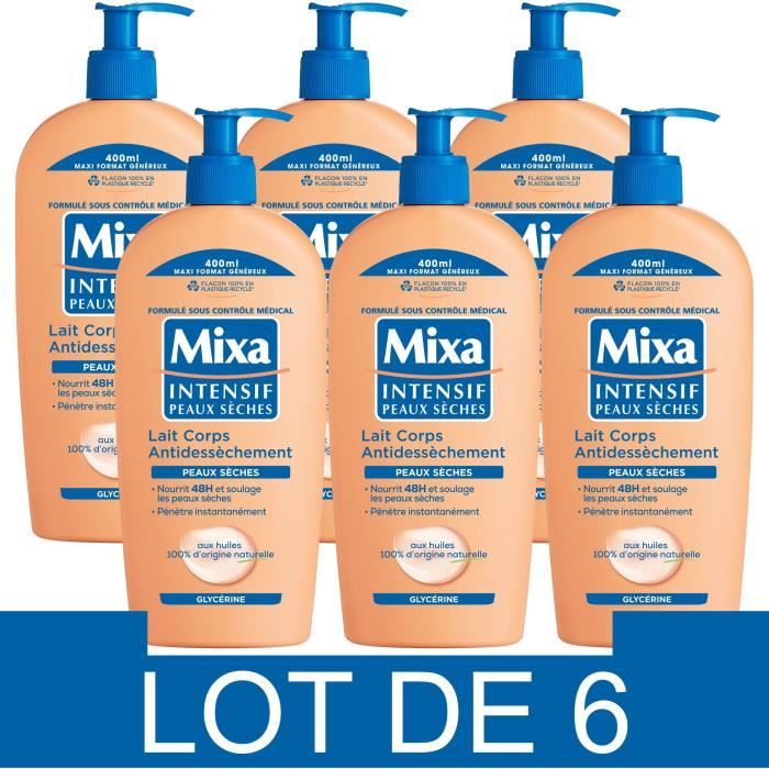 Lait corps antidessèchement - MIXA - Intensif - Peaux sèches - 400 ml ...
