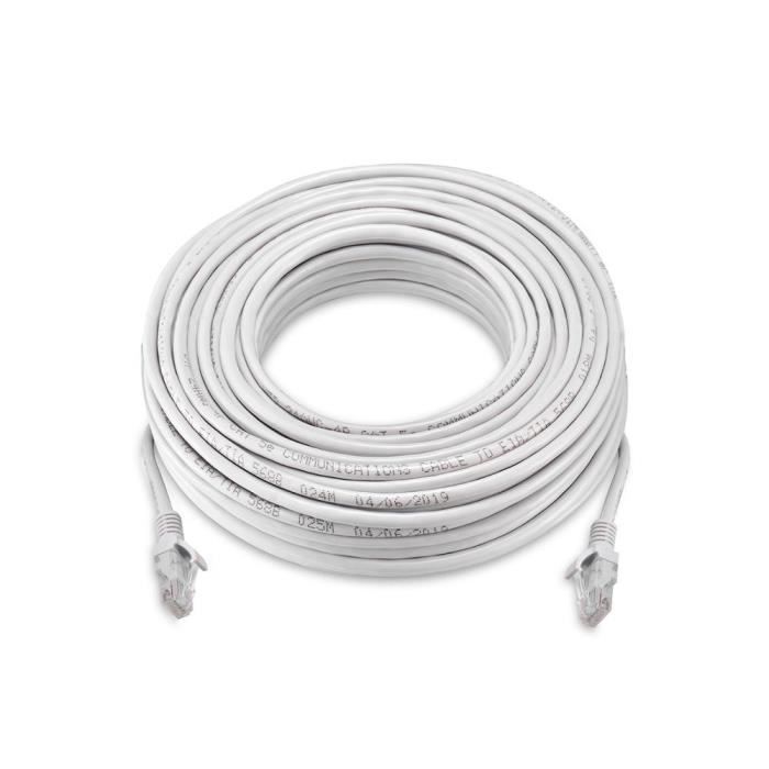 Câble Ethernet RJ45 - RNCYN - 50 m - Imperméable - Compatible caméras ...