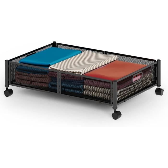 Marctani Bac Rangement Sous Lit Roulette PLIABLE - Tiroir Grande ...