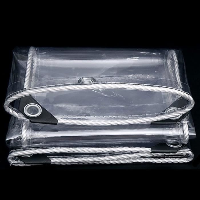 Bâche Transparente en Plastique avec œillets, Bâche de Protection ...