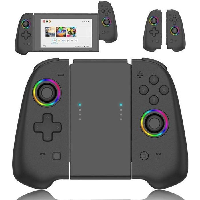 Manettes Joy Con Controllers L R Noir Pour Console Nintendo Switch