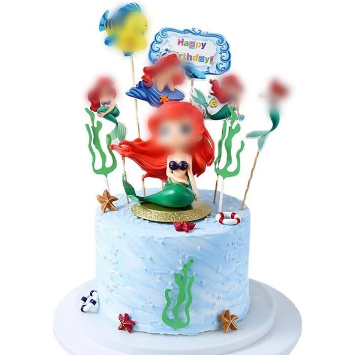 Sirène Gâteau Topper Decoration Sirene Gateau 16 Pièces Deco Gateau ...