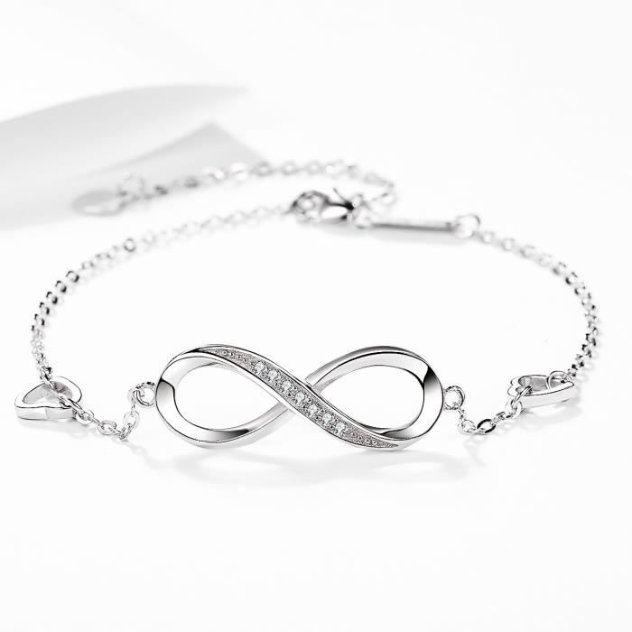 Bracelet pour Femme - Symbol Infinity Love - Bracelets Cadeau pour l ...