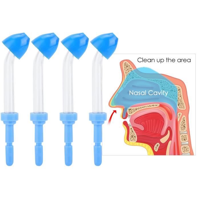 Zerone Irrigateur de nez 4 pièces nez eau conseils Jet lavage nez ...