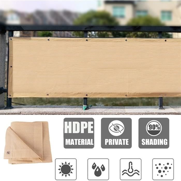 Brise-Vue de Balcon 0.9x3m-5m-10m, HDPE+UV (Anti-âge), Brise-Vue ...