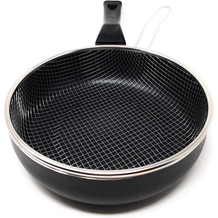 Poêle à frire en aluminium et acier - Ls Kitchen - Ø 24 cm - Cdiscount Maison