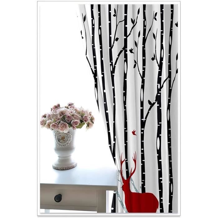 Rideau Lot De 2, Rideau De Fenetre Occultant 132X214Cm Rideau Chambre ...