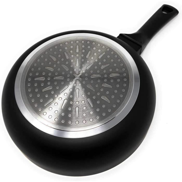 Poêle à frire en aluminium et acier - Ls Kitchen - Ø 24 cm - Cdiscount Maison