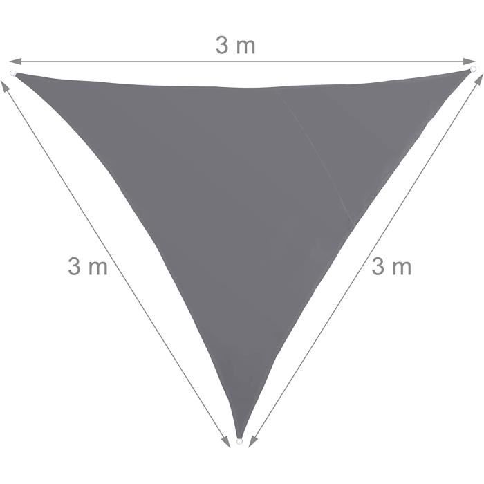Voile d’ombrage Triangle diffuseur d’Ombre Protection Soleil Balcon ...