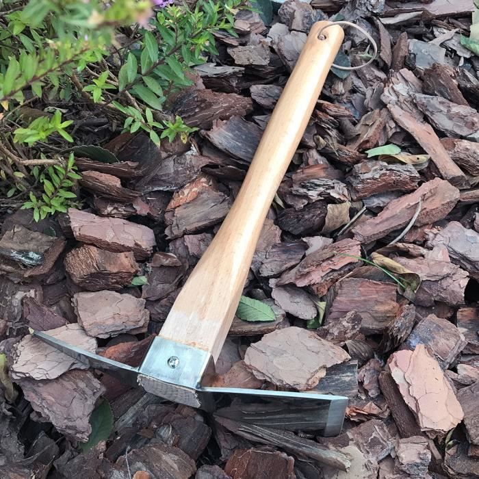 Pioche YAJ en acier inoxydable et bois de hêtre pour jardinage - Simple ...