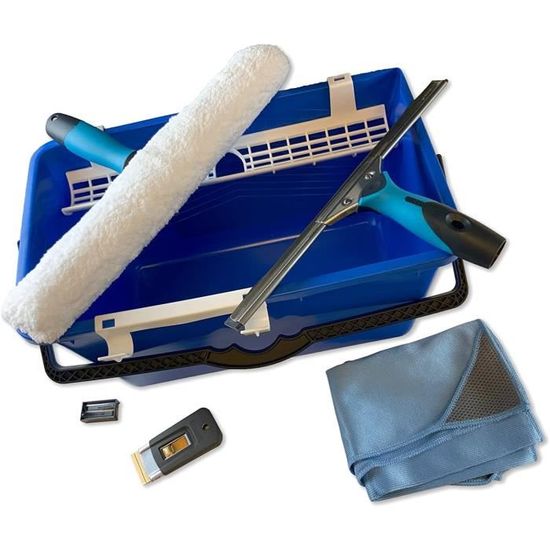 Kit laveur de vitres hyper pro avec 1 seau 18 litres 1 mouilleur 1 ...
