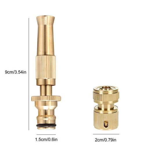 Multicolore - Tuyaux d'arrosage en laiton massif, 3-4 pouces, buse de tuyau torsadé réglable ...