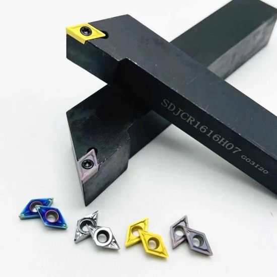 Porte outil de tournage pour insert en carbure DCMT070204 pour tour CNC SDJCR2020K07 No insert ...