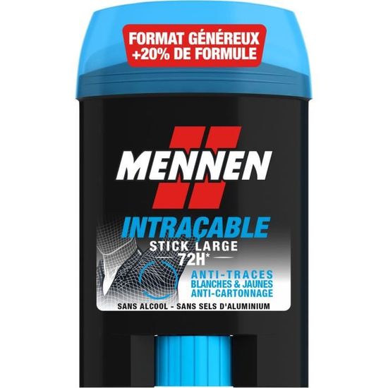 Déodorant homme - MENNEN Intraçable - 72H - Stick large - Sans alcool ...