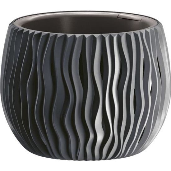 Prosperplast Pot de fleurs Sandy DSK180 anthracite - Cdiscount Jardin