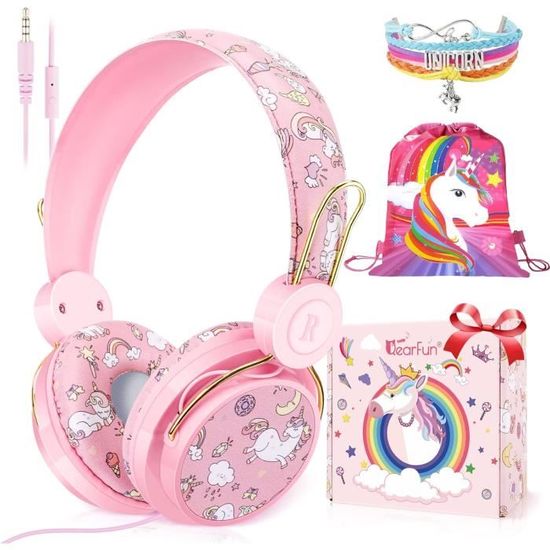 Casque Audio Enfant, Licorne-Dinosaures Casque Filaire Pour Enfants ...