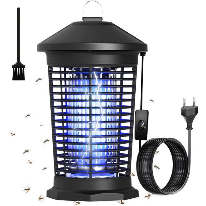 Lampe Uv Anti Moustique 4500V 20W Avec Interrupteur & Câble 2M ...