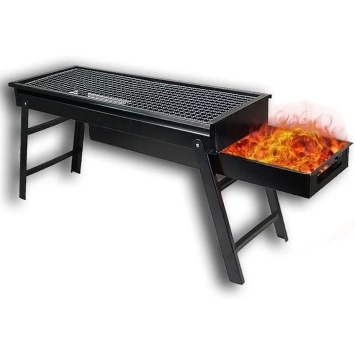 Barbecue à Charbon de Table Pliable en Acier Inoxydable Barbecue Bois ...