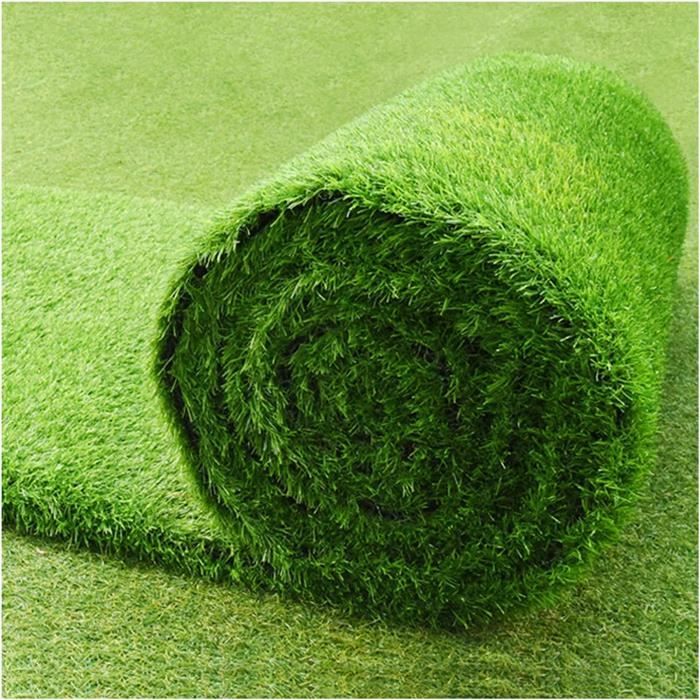 Tapis Gazon Artificiel,Épais Et Réaliste,Balcon Clôture Tapis Gazon Artificiel avec Trous ...