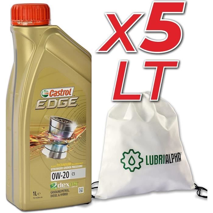 Huiles moteur 0w20 voiture essence lubrifiant Castrol Edge 0W-20 C5 ...