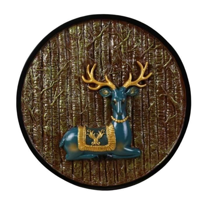 3D résine cerf Statue Sculpture mur Art Faux Animal Statue renne ...