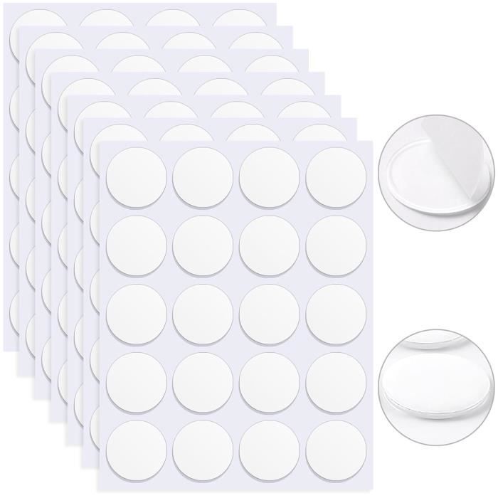 Lot De 140 Pastilles Adhésives Double Face Amovibles Rondes ...