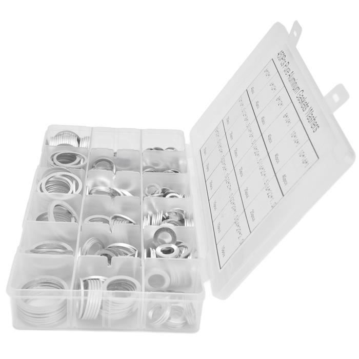Cikonielf Kit de rondelles en aluminium 450 pièces rondelle en ...