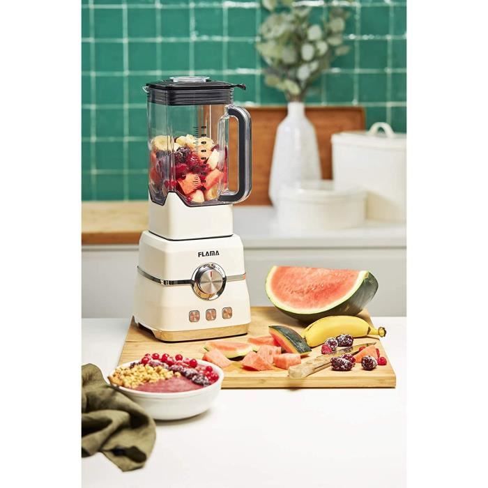 Mixeur Pro Flama Beige, 2000 W, 32000 tr/min - Cdiscount Electroménager