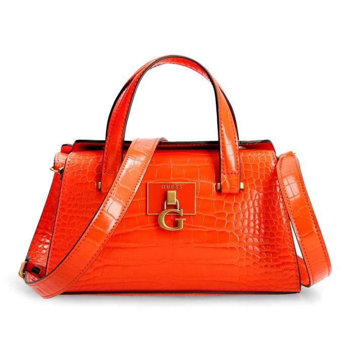 GUESS Stephi Mini Satchel Bag Spice Orange [204210] - sac à épaule ...