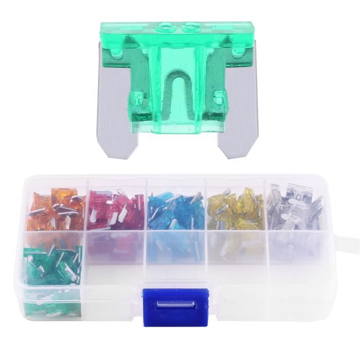Fusible à lame Assortiment de 120 pièces 5A-30A Kit de jeu de fusibles à lame micro mini pour ...