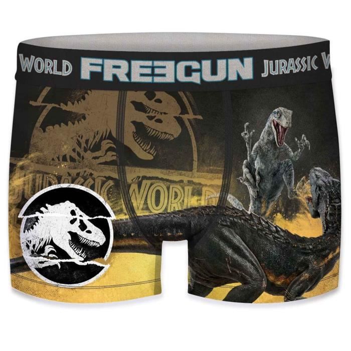 Boxer Homme Jurassic World - FREEGUN - FG/JUR3/1/BM/RAPTOR3/02 - Gris ...