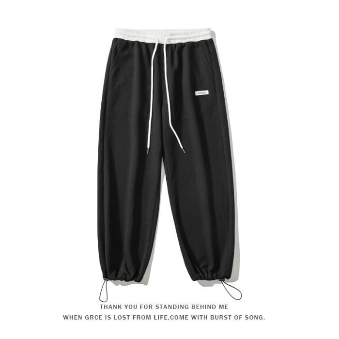 Pantalon de jogging - Homme Streetwear décontracté ample cordon - Noir ...