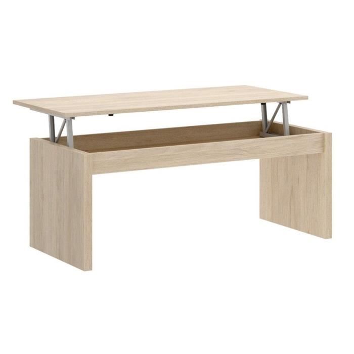 Table basse modulable coloris naturel - Longueur 102 x Profondeur 50 x Hauteur 43 cm - Cdiscount ...
