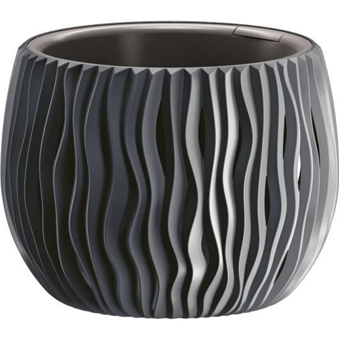 Prosperplast Pot de fleurs Sandy DSK180 anthracite - Cdiscount Jardin
