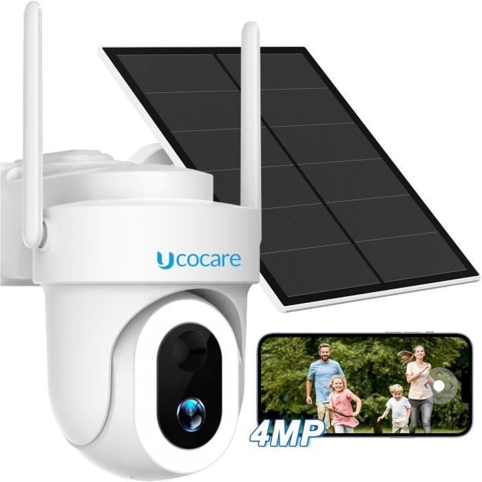 4Mp Camera Surveillance Wifi Exterieure Sans Fil Solaire Avec 14 ...
