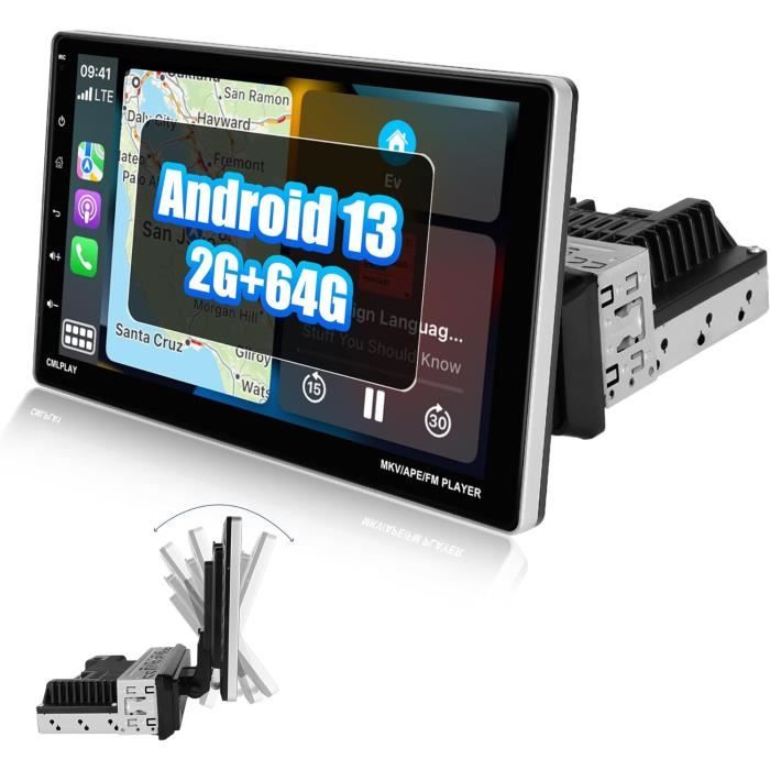 Upgrade Android 13 2+64G Autoradio 1 Din Wireless Carplay&Wired Android ...